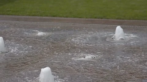 Fountain from underground. Landscape des... | Stock Video | Pond5