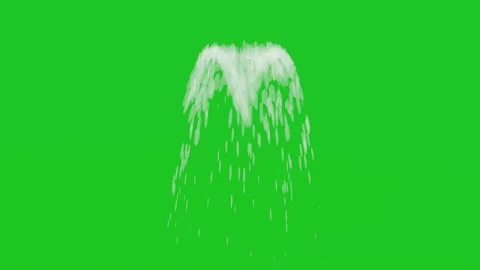 Fountain Water Effect isolated on Green ... | Stock Video | Pond5