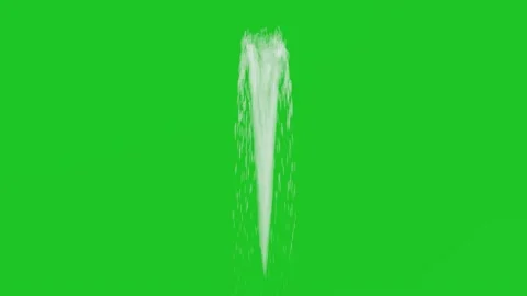 Fountain Water Effect isolated on Green ... | Stock Video | Pond5