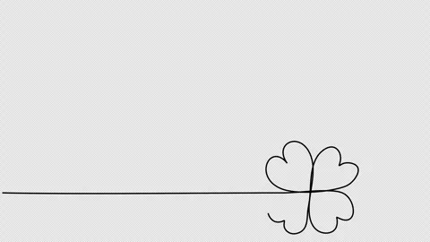 Four-leaf clover, one line drawing anima... | Stock Video | Pond5