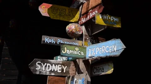 Four Points Sign, Phuket Town, Thailand | Stock Video | Pond5