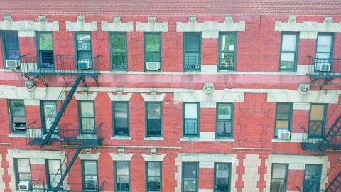 Four story apartment building with fire ... | Stock Video | Pond5