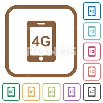 Fourth generation mobile network simple icons: Graphic #151072705