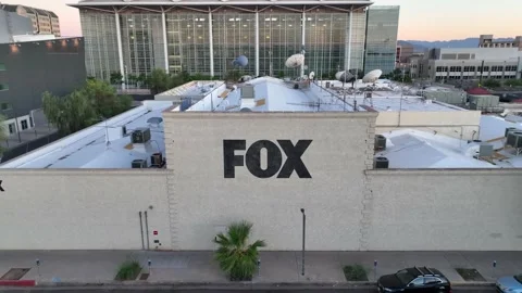 Fox Studios. Aerial shot of Fox logo on ... | Stock Video | Pond5