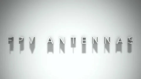 fpv antennas 3D title animation white te... | Stock Video | Pond5