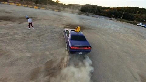 FPV drone shooting behind the scenes of ... | Stock Video | Pond5