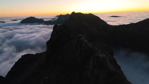 FPV drone view of rugged peak and rocky ... | Stock Video | Pond5