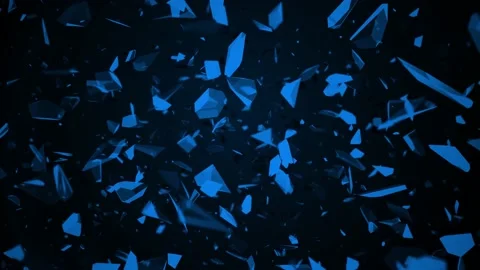 fracture pieces abstract blue background | Stock Video | Pond5
