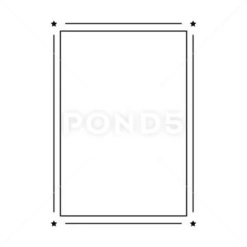 Frame border vertical abstract outline shape icon for decorative ...