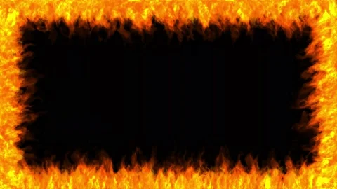 Frame from burning fire on the empty bla... | Stock Video | Pond5