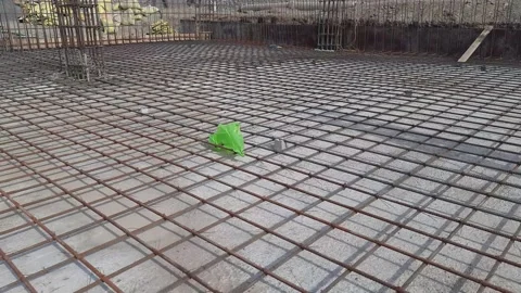 Frame reinforcement concrete slab constr... | Stock Video | Pond5