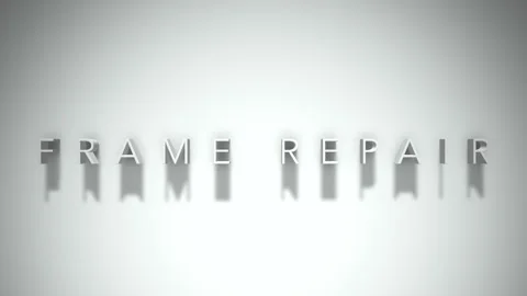 frame repair 3D title animation white te... | Stock Video | Pond5