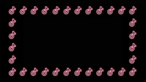 Frame for video in the form Neon tiktok ... | Stock Video | Pond5