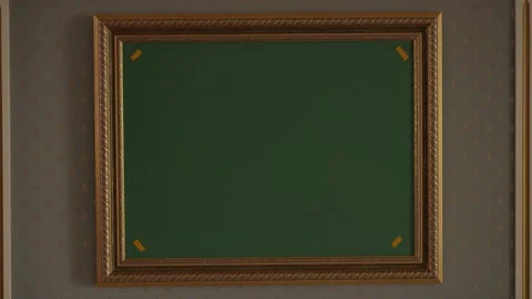 Frame on the wall. Zoom out. Art. Painti... | Stock Video | Pond5