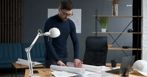 Frame of young concentrated Architect Wo... | Stock Video | Pond5