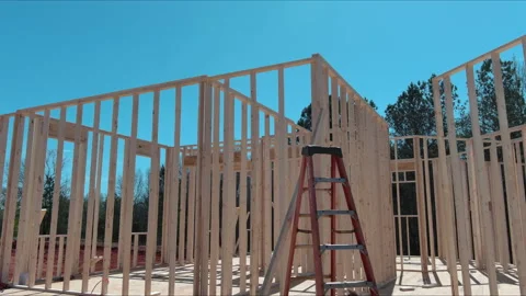 Framing beam provides structural support... | Stock Video | Pond5