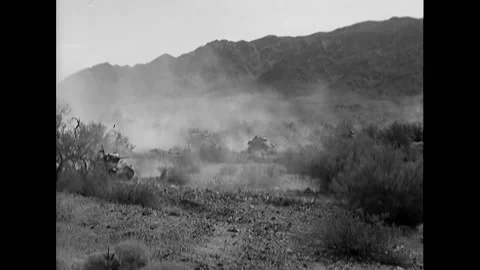 FRANCE - 1944 - M-3 tanks drive around a... | Stock Video | Pond5