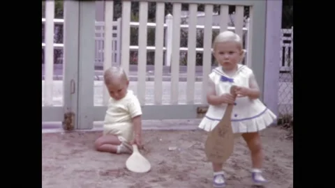 France 1958, Vintage Beach Baby Memories... | Stock Video | Pond5