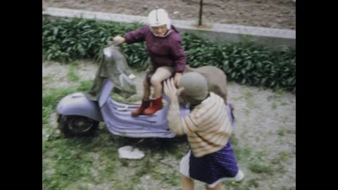 France 1975, 70s Childhood: Kids Playing... | Stock Video | Pond5