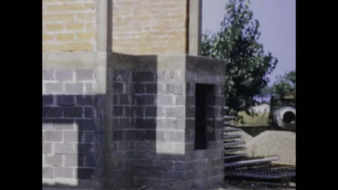 France 1975, 70s Home Building: Vintage ... | Stock Video | Pond5