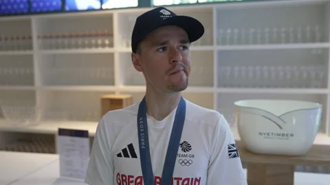 France: Interview with Olympic gold-meda... | Stock Video | Pond5