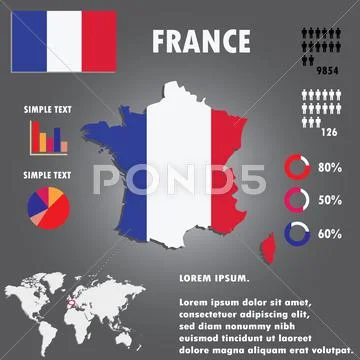 France Map Infographics Vector illustration: Royalty Free #48507674