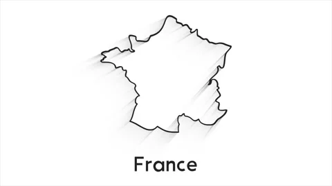France Map Showing Up Intro By Regions 4... | Stock Video | Pond5