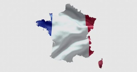 France outline with waving national flag... | Stock Video | Pond5