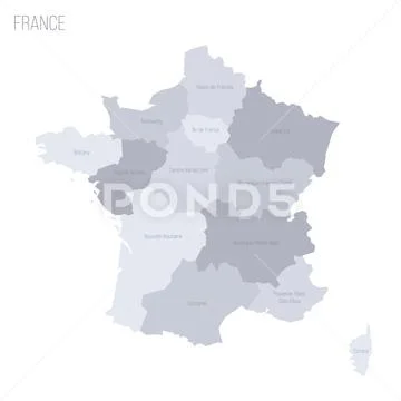 France political map of administrative divisions: Graphic #229496269