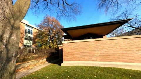 Frank Lloyd Wright Robbie House in the c... | Stock Video | Pond5