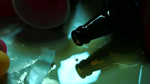 Frat Party Mess With Alcohol Spilling An... | Stock Video | Pond5