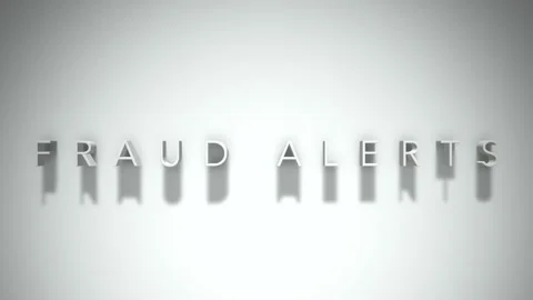 fraud alerts 3D title animation white t... | Stock Video | Pond5