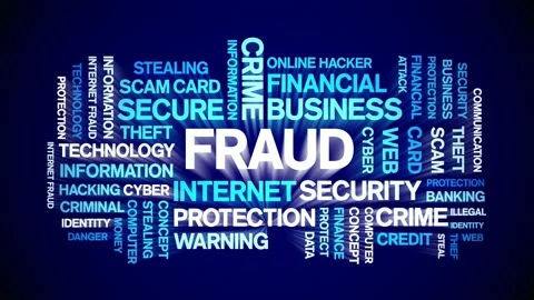 Fraud animated word cloud,design animati... | Stock Video | Pond5