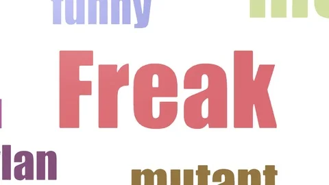 Freak Word Cloud Animated Isolated On Wh... | Stock Video | Pond5