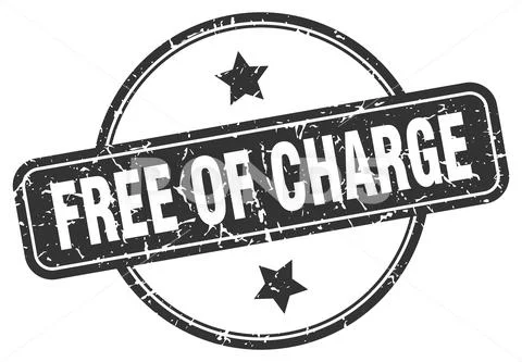 Free of charge stamp. free of charge round vintage grunge sign. free of ...