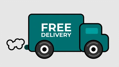 Free delivery truck cartoon animation. A... | Stock Video | Pond5