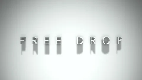 free drop 3D title animation with shadow... | Stock Video | Pond5