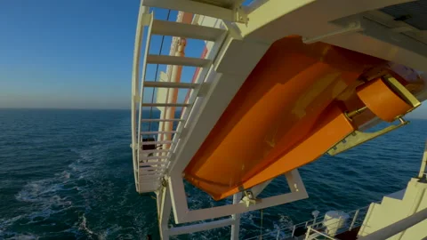 Free fall boat. Stairs, Screw and keel o... | Stock Video | Pond5