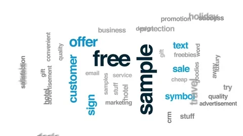Free sample animated word cloud, text de... | Stock Video | Pond5