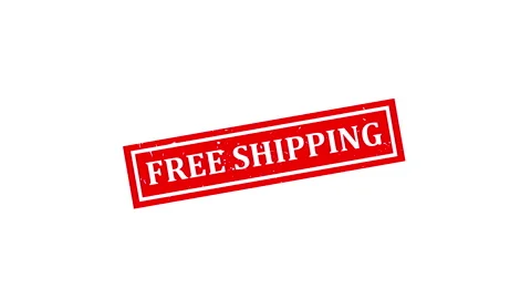 Free shipping, free delivery stamp 4k an... | Stock Video | Pond5