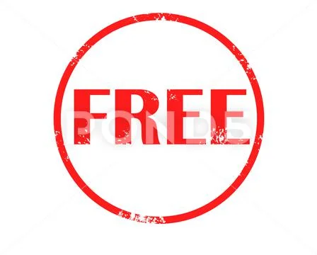 Free stamp red rubber stamp on white background. free stamp sign. free ...