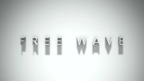 free wave 3D title animation with shadow... | Stock Video | Pond5
