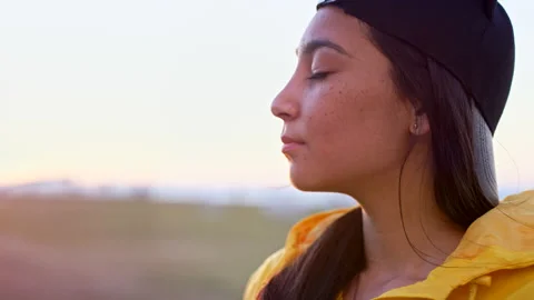 Freedom, breath and relax with a woman o... | Stock Video | Pond5