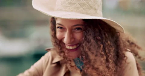 Freedom, smile and laugh with a funny wo... | Stock Video | Pond5