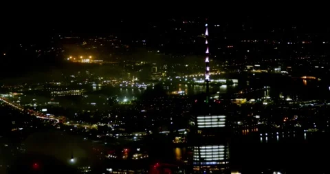 Freedom Tower Antenna From Above at Nigh... | Stock Video | Pond5
