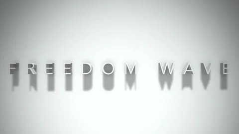 freedom wave 3D title animation white te... | Stock Video | Pond5