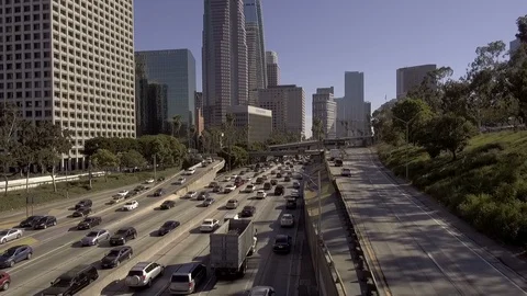 Freeway Rush Hour Traffic Jam in Los Ang... | Stock Video | Pond5