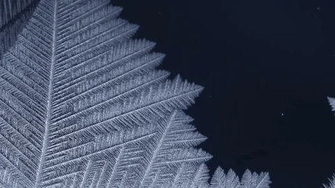 Freezing window close-up, winter holiday... | Stock Video | Pond5