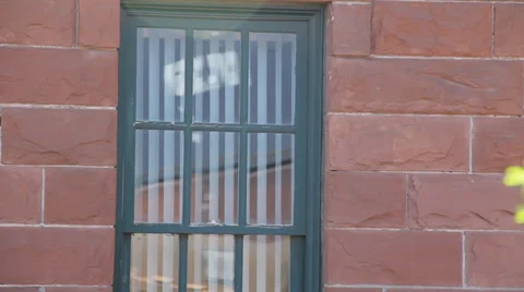 Freight Train Reflection Through Window | Stock Video | Pond5