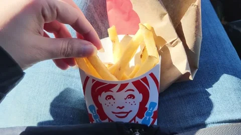 French Fries Wendy's Fast Food Restauran... | Stock Video | Pond5
